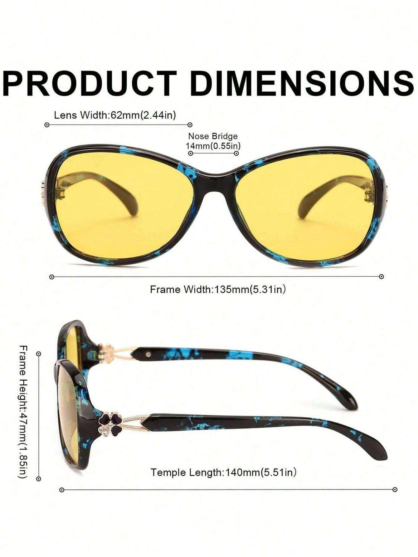 Polarized Night Driving Glasses For Women - Anti Glare Night Vision ...