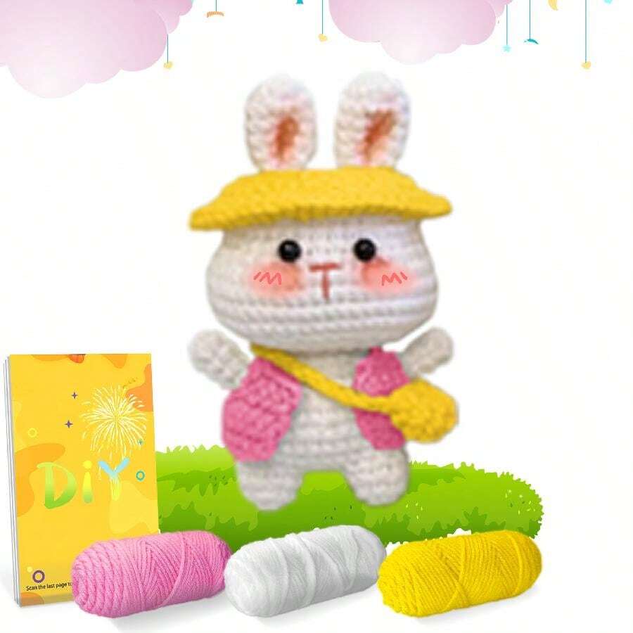 DIY Kaninchen Tier Häkel-Set für Anfänger, Amigurumi gestopfte Pflanzen - Geschenk Häkel ...