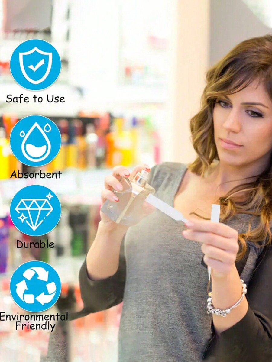 100pcs Fragrance Test Paper, Disposable Fragrance Test Strips, 13cm ...