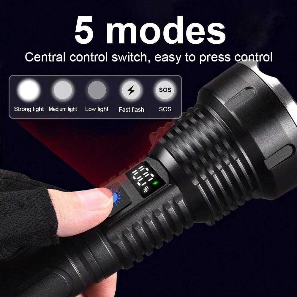 Strong Light And Ultra-Bright Flashlight AAhigh Power Flashlight 30W ...