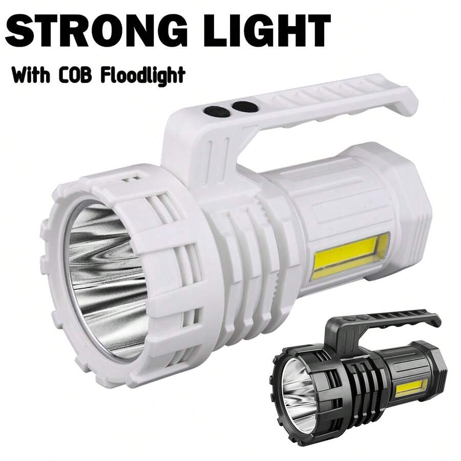 1pc ABS Light-Weight Super Bright Large Flashlight With COB Side ...
