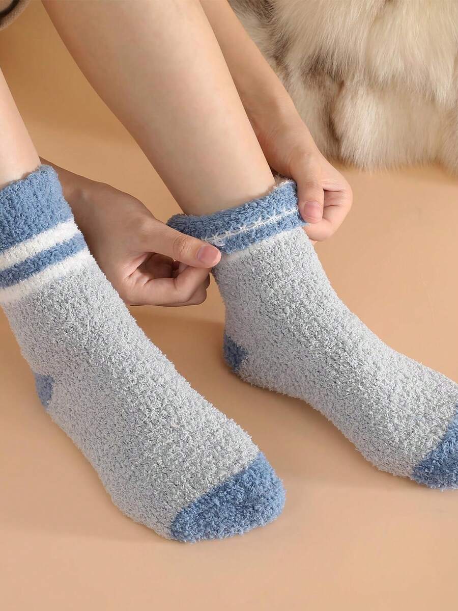 Briartw 5 Pairs Fuzzy Socks For Men- Cozy Fluffy Socks, Soft Slipper ...