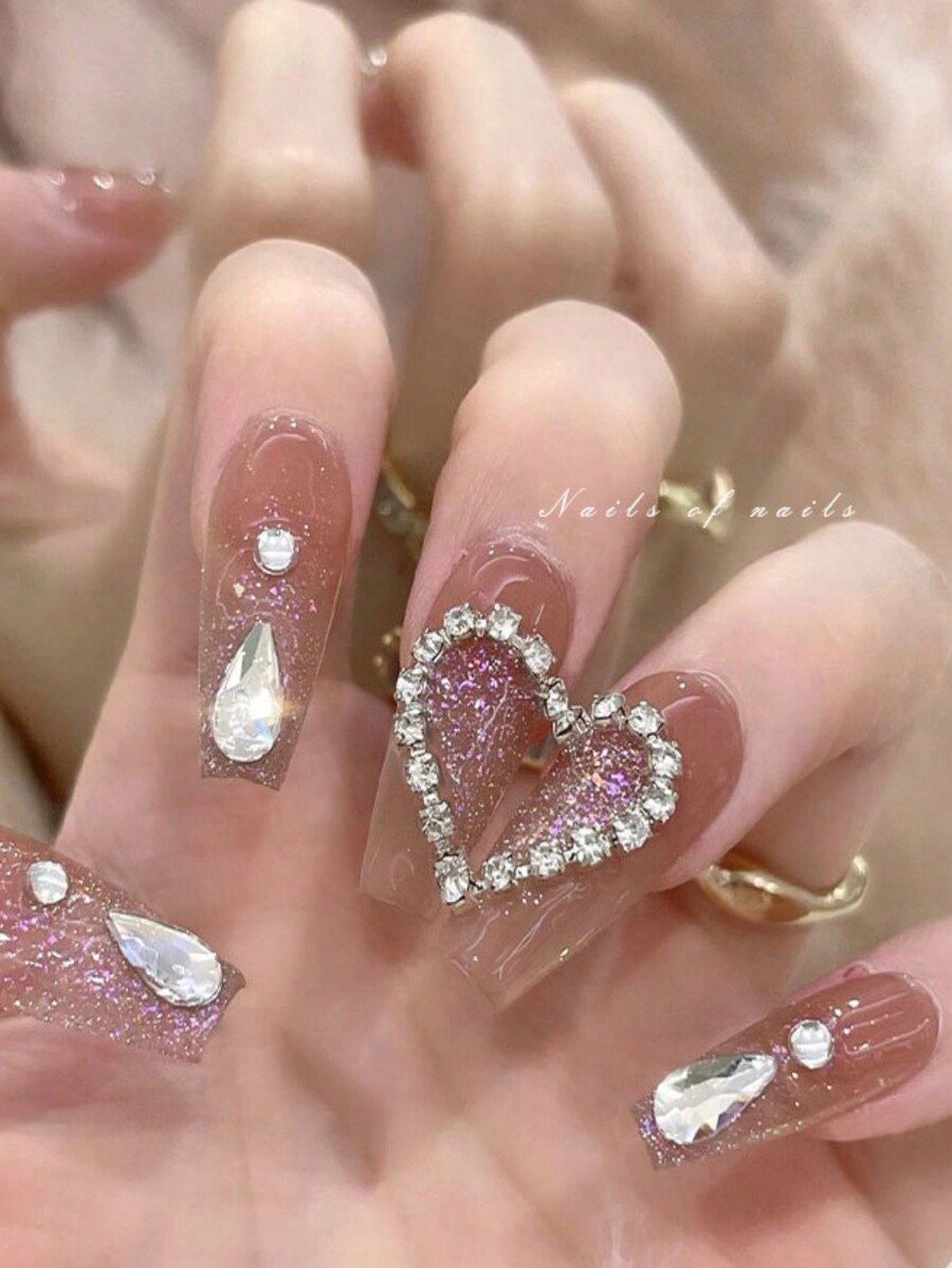 50cm Metal Nail Rhinestone Chain, SS4.5 Jewelry Chain Nail Art ...