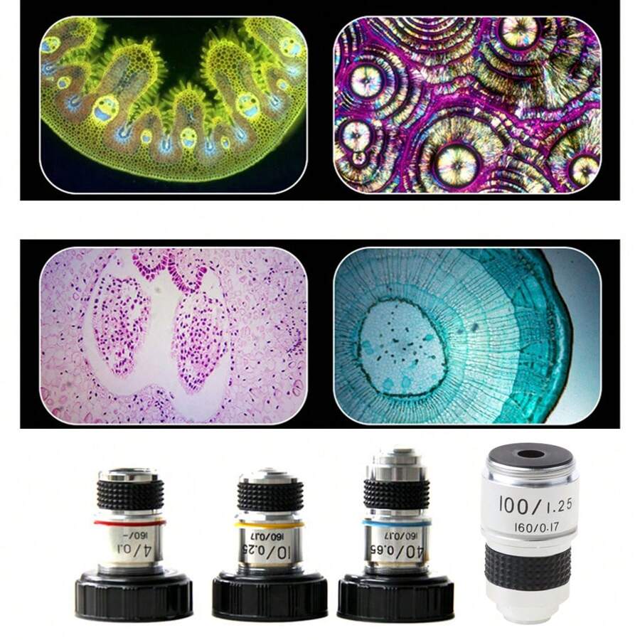 4x 10x 40x 100x High Quality Microscope Objective Lens Achromatic