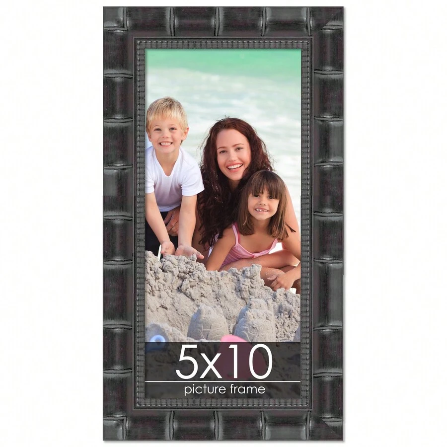 Custompictureframes.Com 5x10 Wide Bamboo Picture Frame UV Acrylic 4 ...