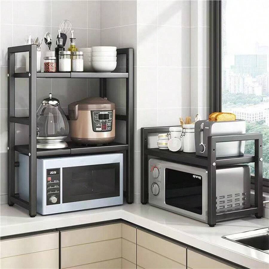 Microwave Oven Rack, Adjustable Kitchen Counter Top Stand For ...