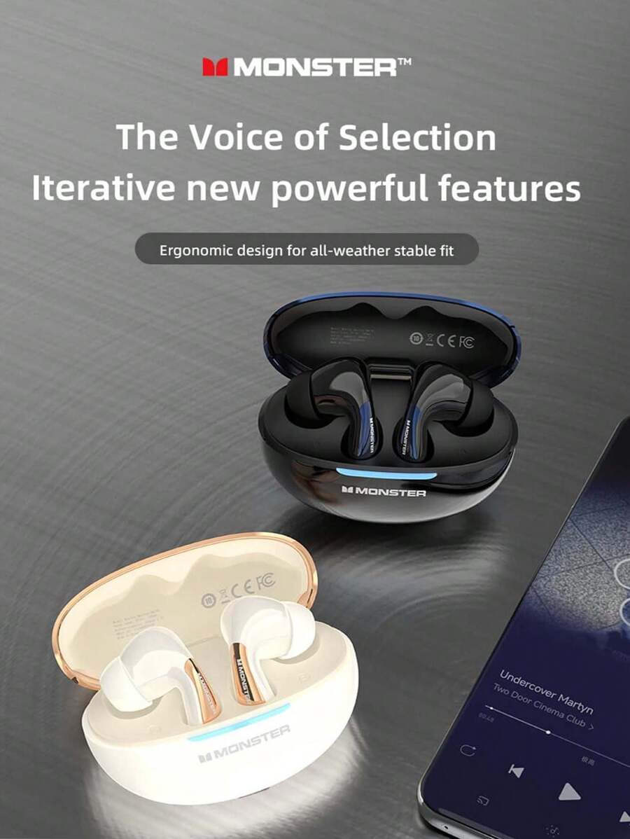 Monster Monster MQT36 TWS Earphones Long Standby In Ear Earphones HIFI ...