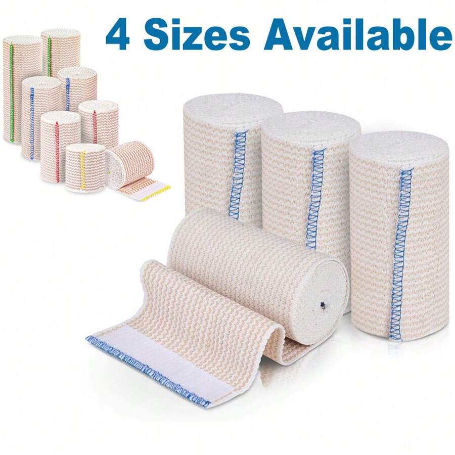 4 Rolls Elastic Bandage Wrap With Self Closure On Both Ends Compression ...