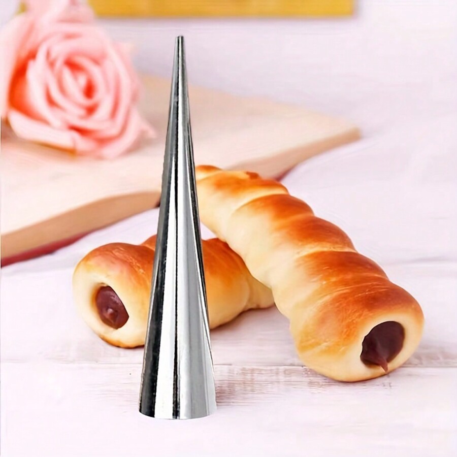 6pcs Stainless Steel Cone-Shape Pastry Mold Set - Great For Making ...