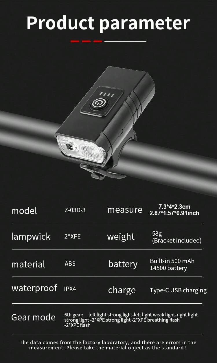 Fashionable New Bicycle Headlight With Power Display, High Brightness ...