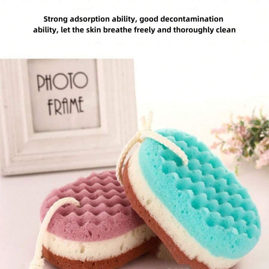 1 pièce Éponge de bain boule pour adultes et enfants en bleu, rose et ...