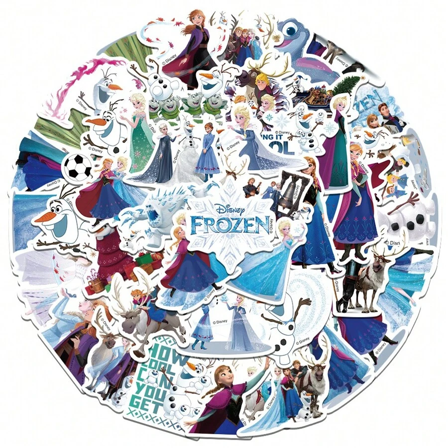 50Pcs Frozen Stickers Waterproof Vinyl Stickers For Water Bottle ...