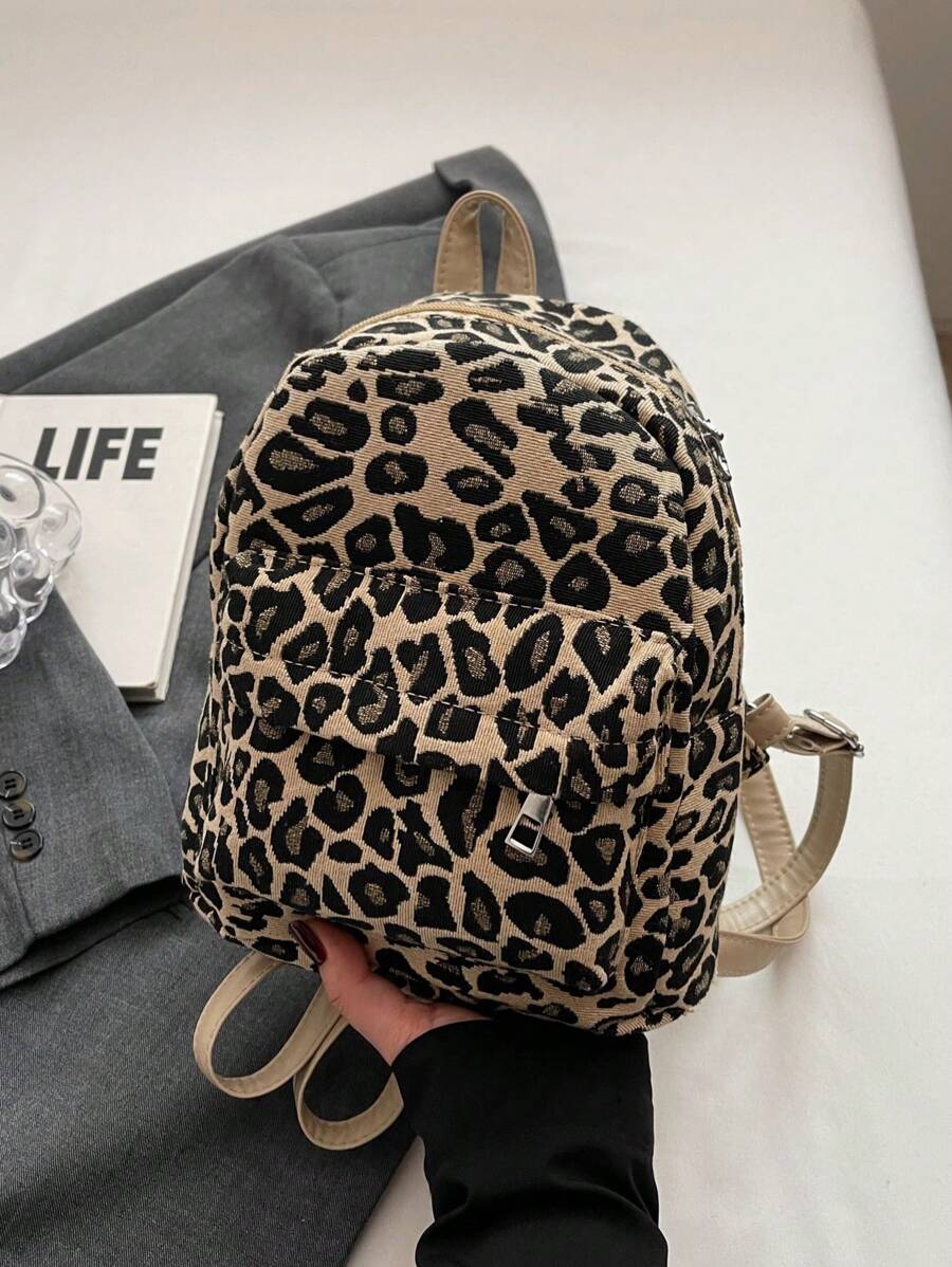 1pc Autumn And Winter New Leopard Print Mini Backpack/Small Backpack ...