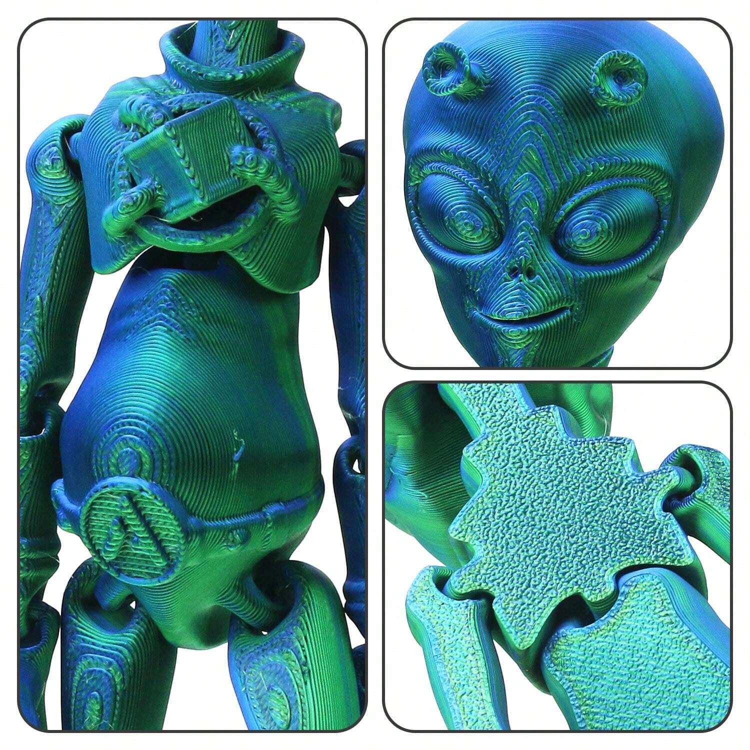 3D Printed Alien Static Articulated Desktop Decor | SHEIN South Africa