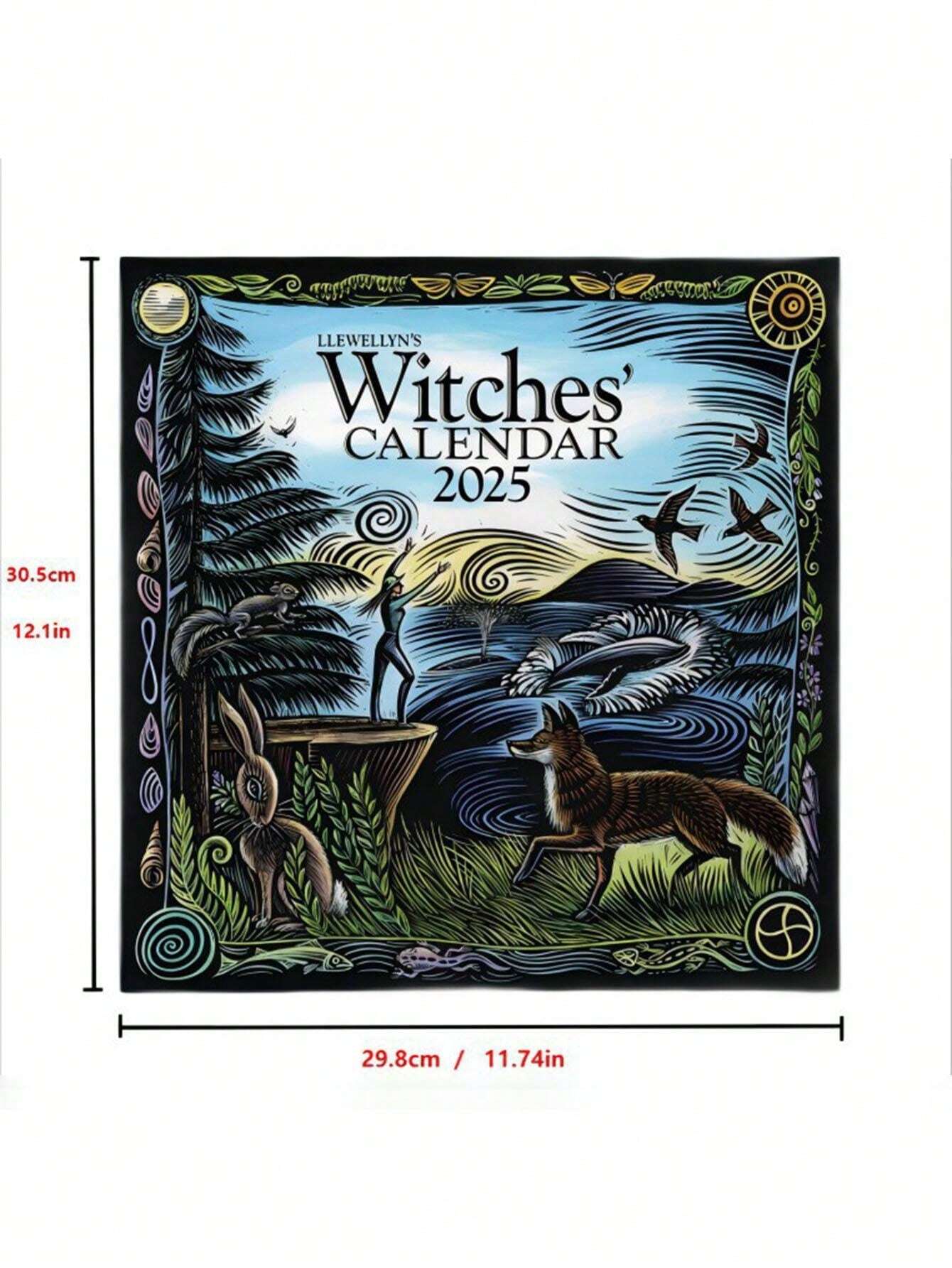 2025 Witch Calendar - Astrology And Moon Phases, Annual Magic Wheel ...