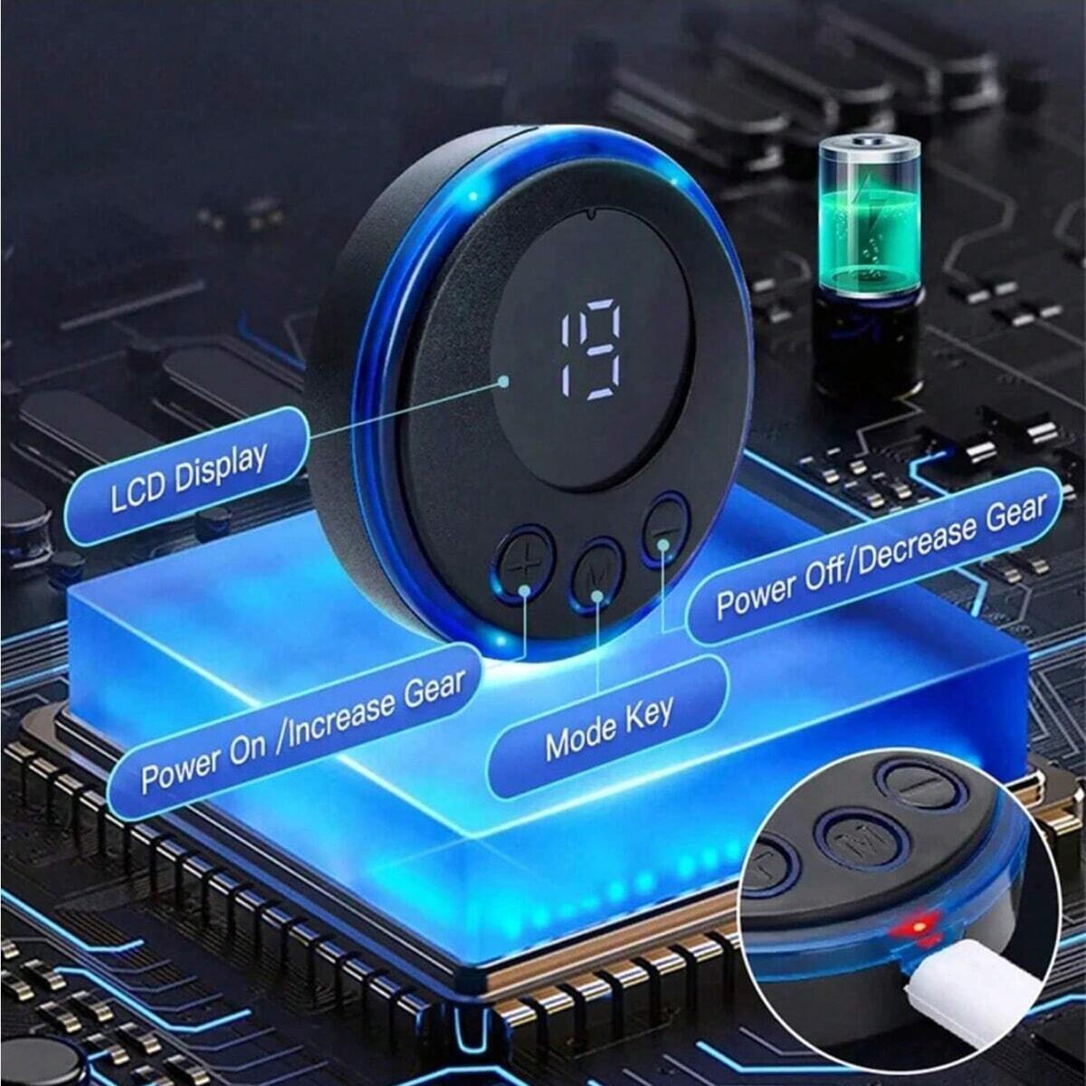 USB Rechargeable Muscle Massager Portable Abdominal Fitness Patch ...