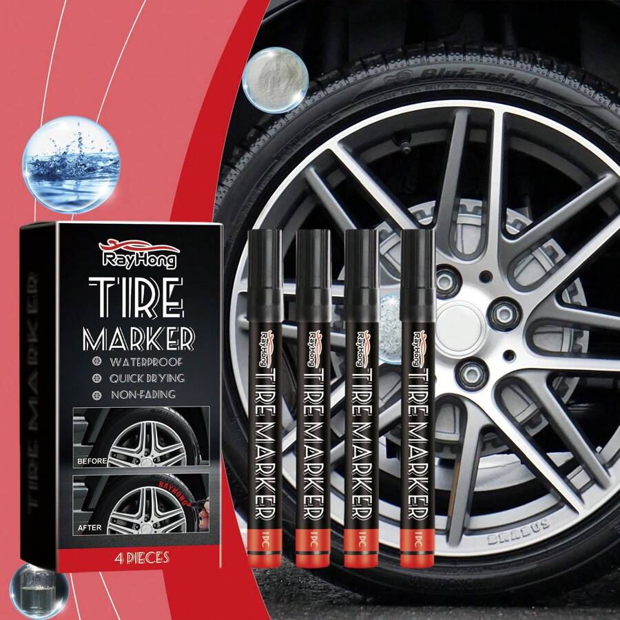 Multi-Color Permanent Tire Paint Marker Pens For Creative DIY Car Art ...