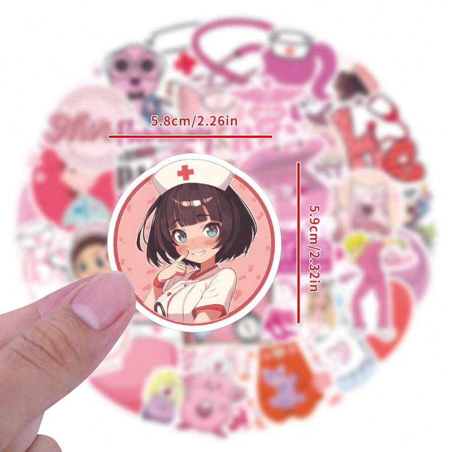 55PCS Pink Nurse Stickers Nursing Stickers Funny Nurse Stickers Medical ...