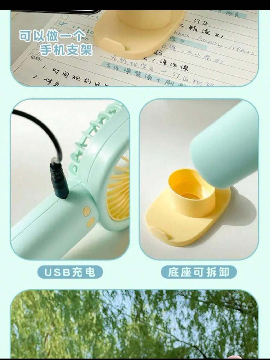 1 Piece Mini Handheld Fan AA Battery Operated, With Single Speed ...