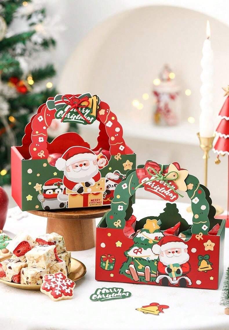Christmas Portable Packaging Box Cookies, Cakes, Hearts, Apples, Sweets ...