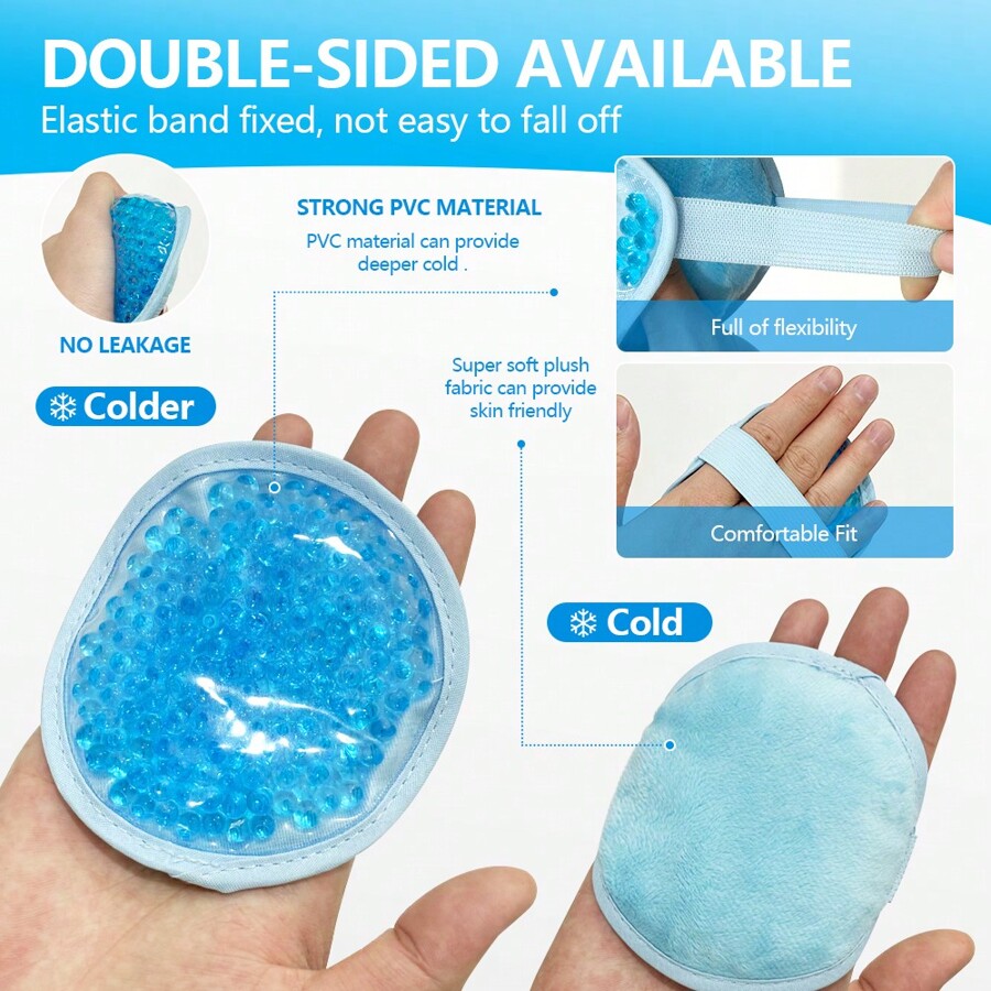 1 Peça Compressa Quente e Fria de Pano de Pelúcia com Esferas de Gel ...