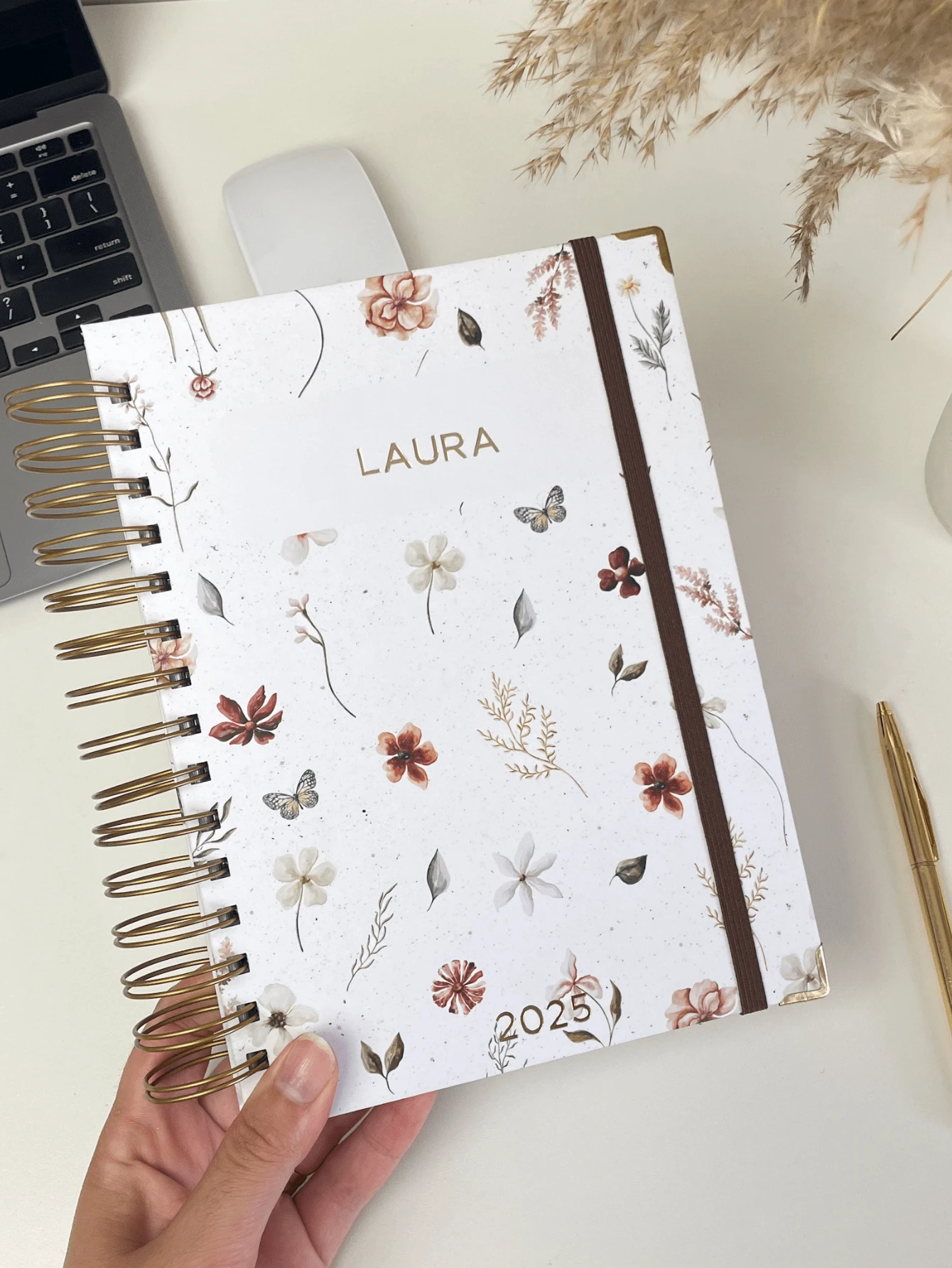 Personalized And Dated Planner 2025 Autumn Flowers Mode De Mujer