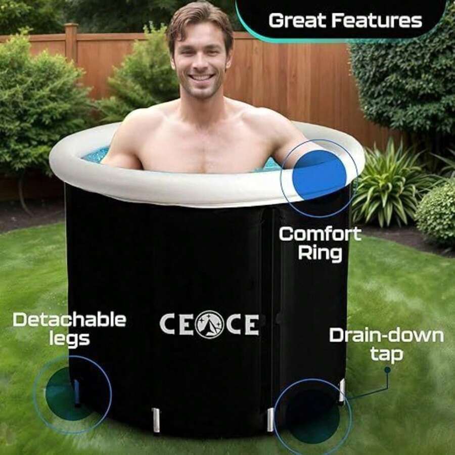 XL Ice Bath Tub For Athletes.105 Gal Cold Water Therapy Tub For ...