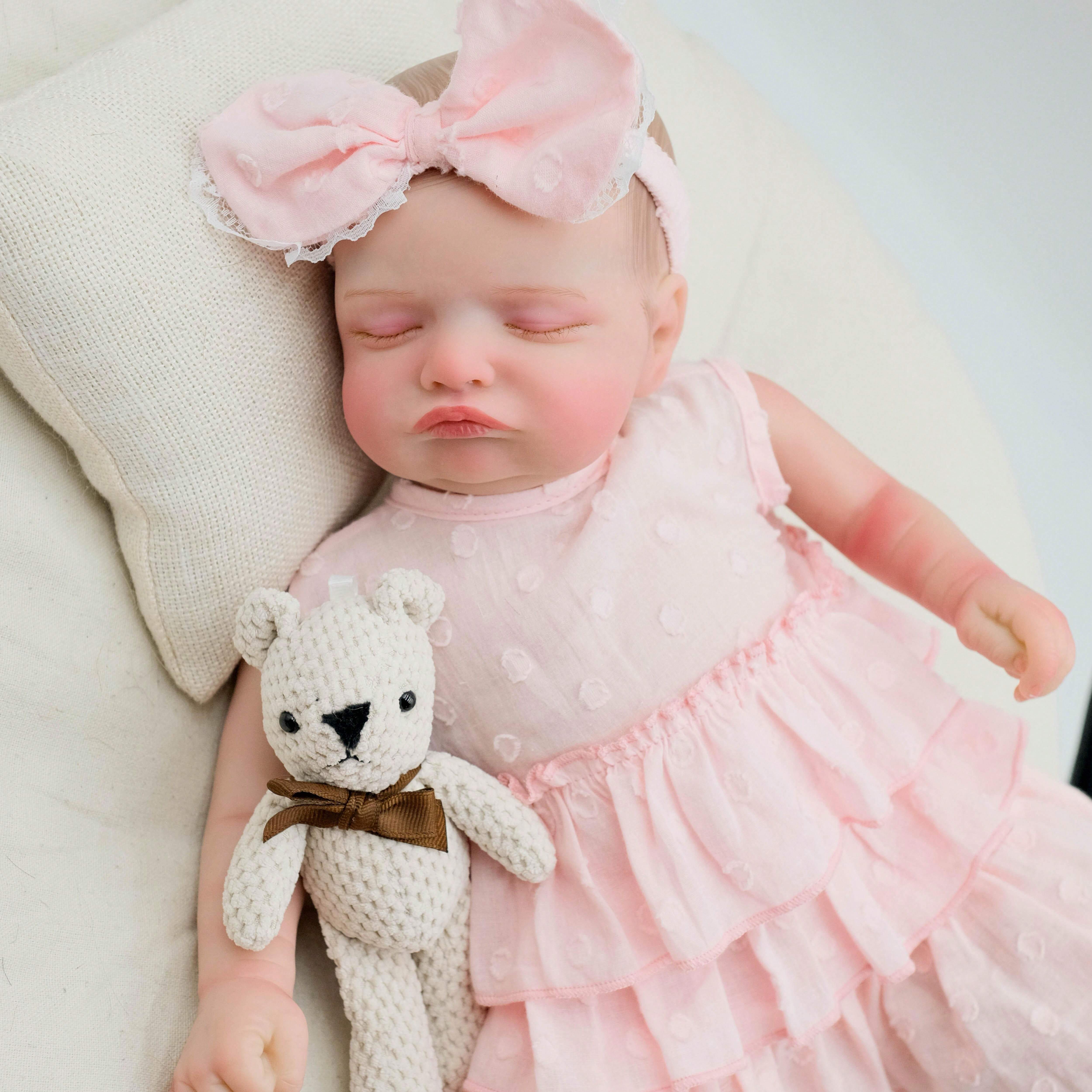 NPK 48CM Rosalie Already Painted Newborn Baby Doll Newborn Baby Reborn ...