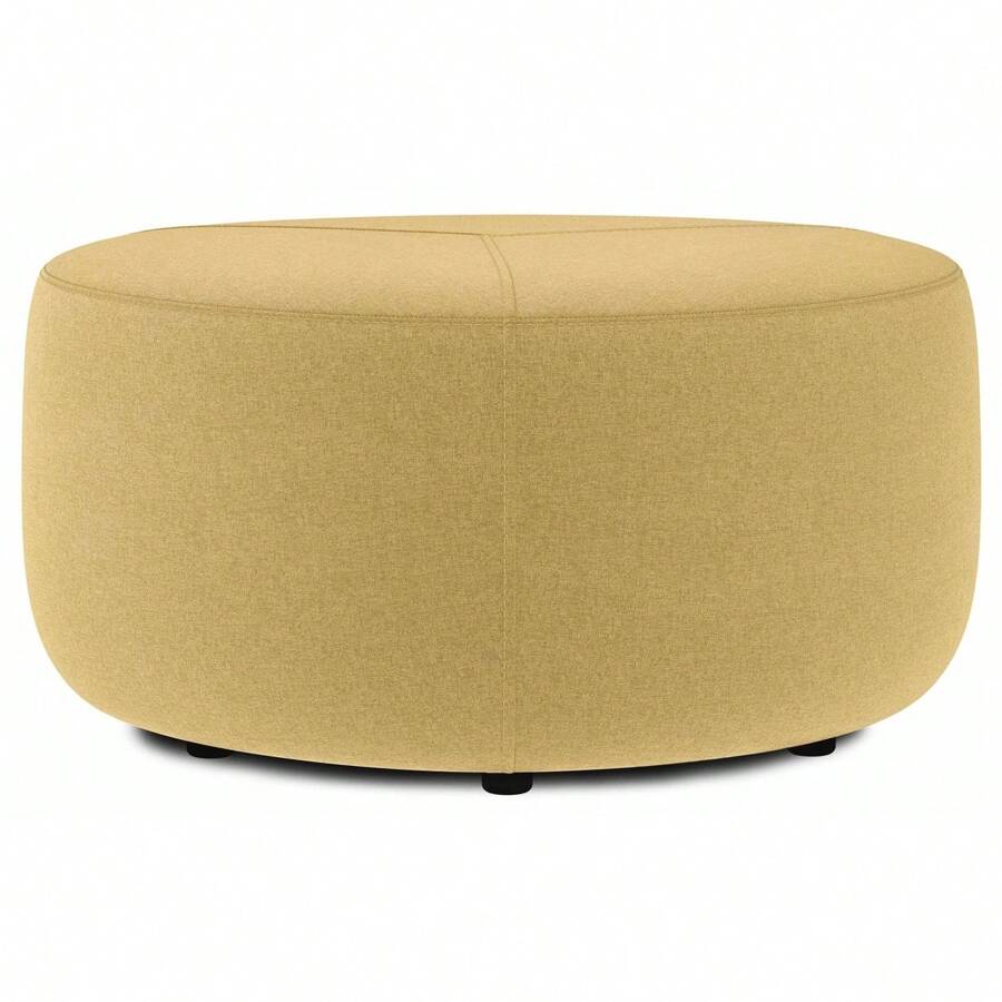 Simpli Home Moore Large Ottoman Round Footrest Extra Seat Available In ...