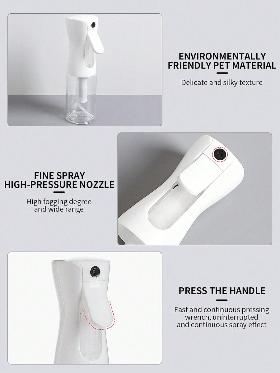 1pc 200ml/330ml/500ml High Pressure Spray Bottle, Suitable For Hairstyling, Watering, Spraying ...