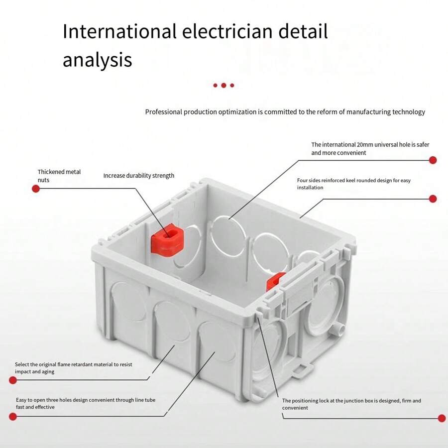 86 Type Concealed Mounted Punched Combination Box, PVC Connection Box ...