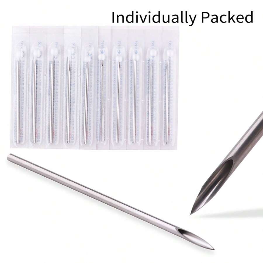 Rongtian Tattoo Equipment Disposable Piercing Needle Stainless Steel ...
