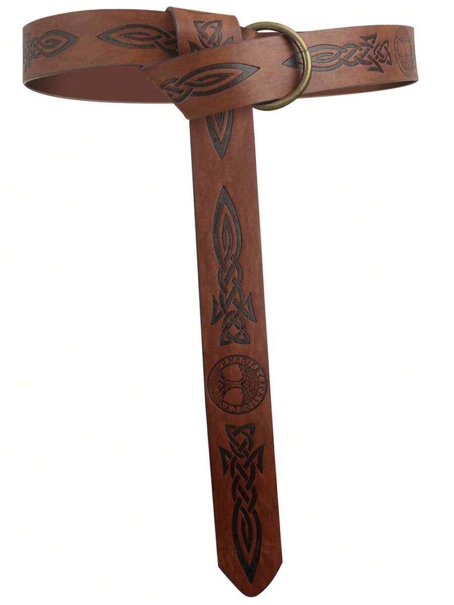 Viking Leather Belt Renaissance Accessories, Medieval O Ring Belt ...