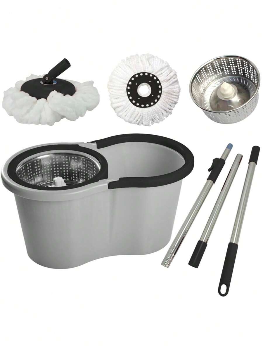 Cleaning Mop 360 Rotating Mop 8L Bucket Spin Basket And Adjustable ...