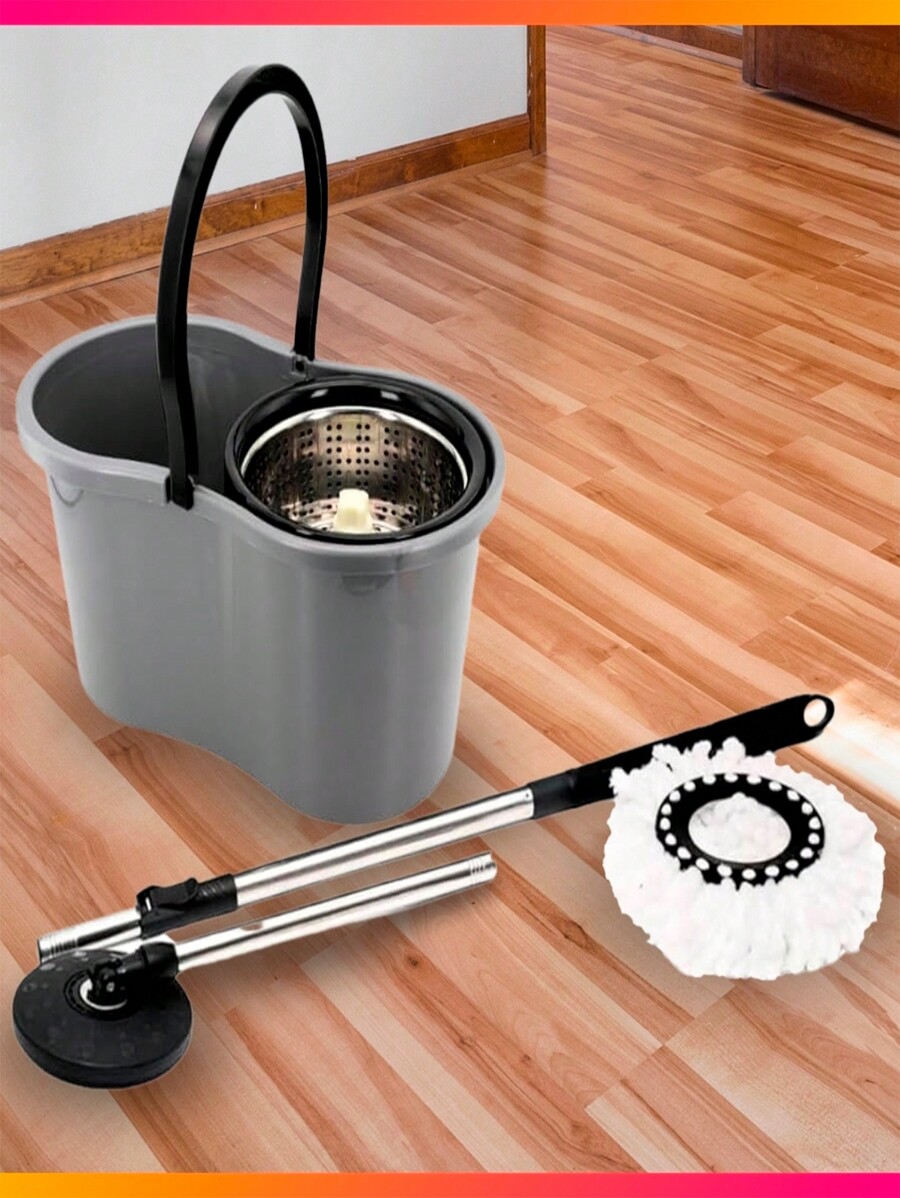 Cleaning Mop 360 Rotating Mop 8L Bucket Spin Basket And Adjustable ...