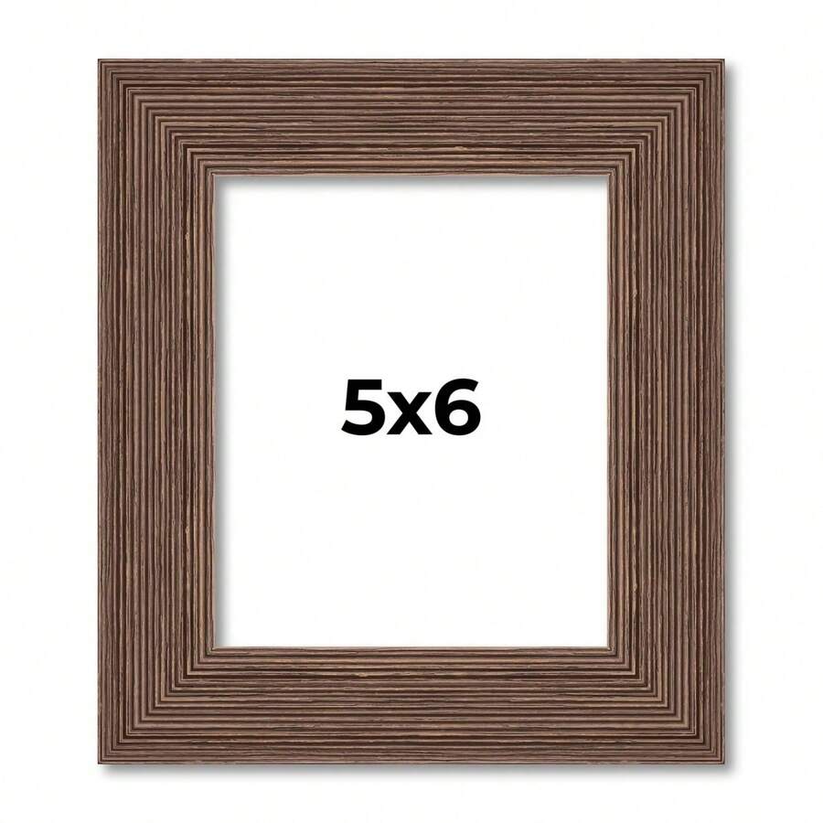 Custompictureframes.Com Barnwood Picture Frame 5x6 Solid Wood UV ...