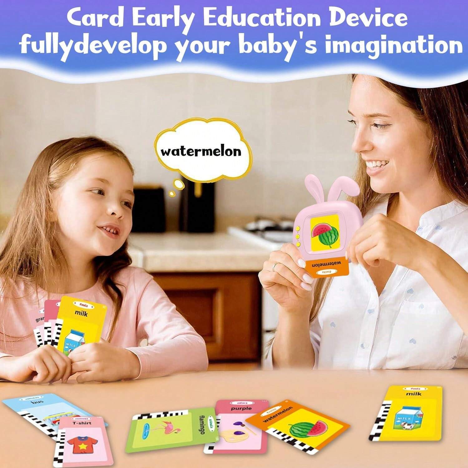 English Talking Flash Cards For Toddlers 0-6 Years Old,Sight Words Bilingual Learning Toys For ...