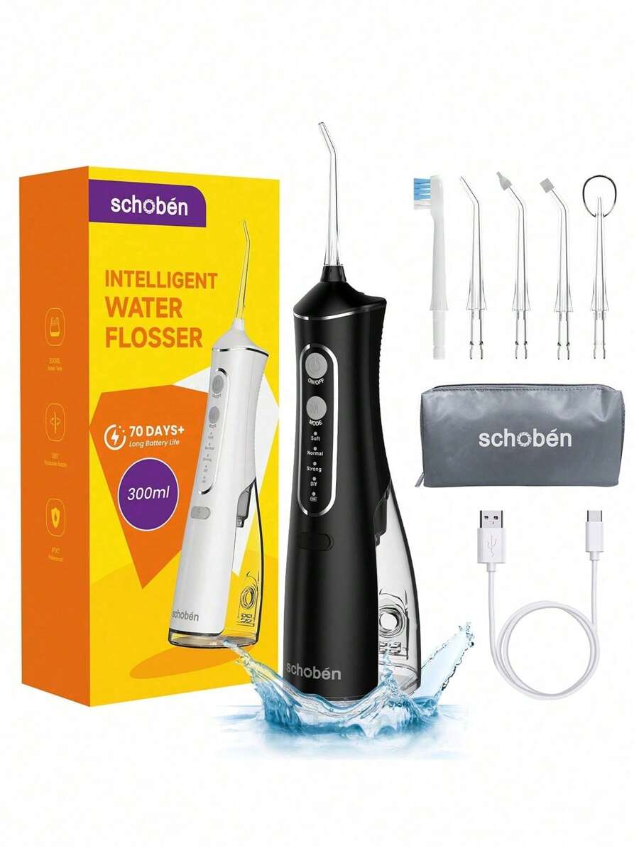 Cordless Water Flosser Oral Irrigator Dental Floss, Electric High Pulse ...
