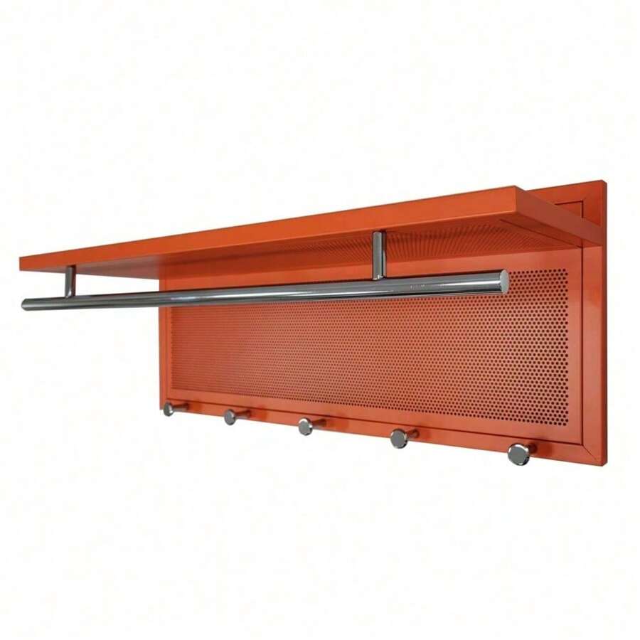 Esyspot Metal Powder Coating Hook Wall Mounted With Shelf In Orange ...