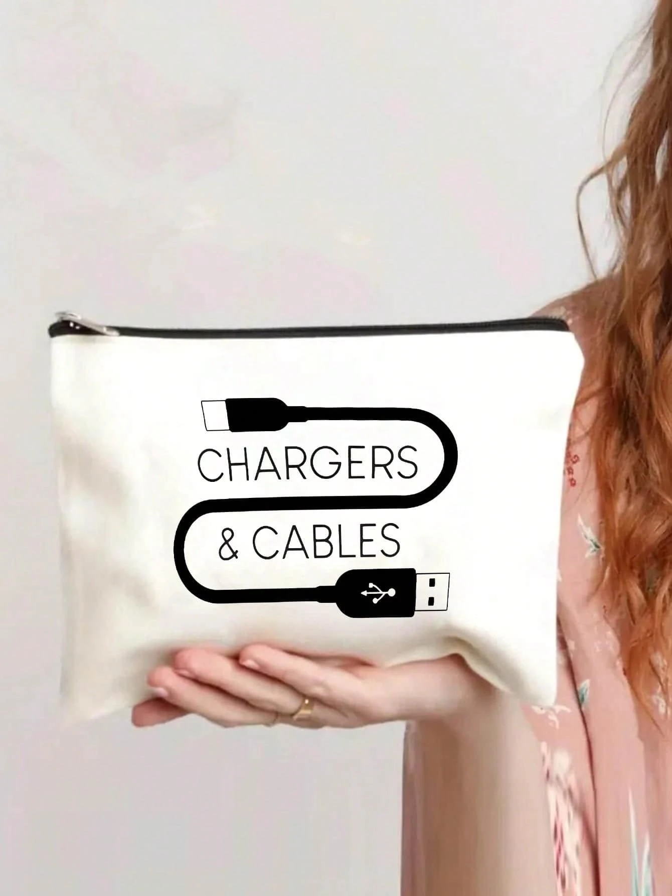 Canvas Charger Storage Bag - Low Allergen, Non-Waterproof Electronic ...