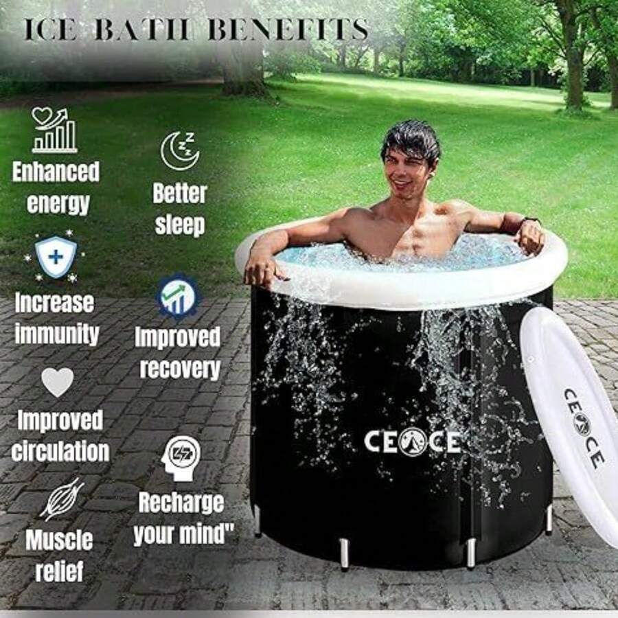 XL Ice Bath Tub For Athletes.105 Gal Cold Water Therapy Tub For ...