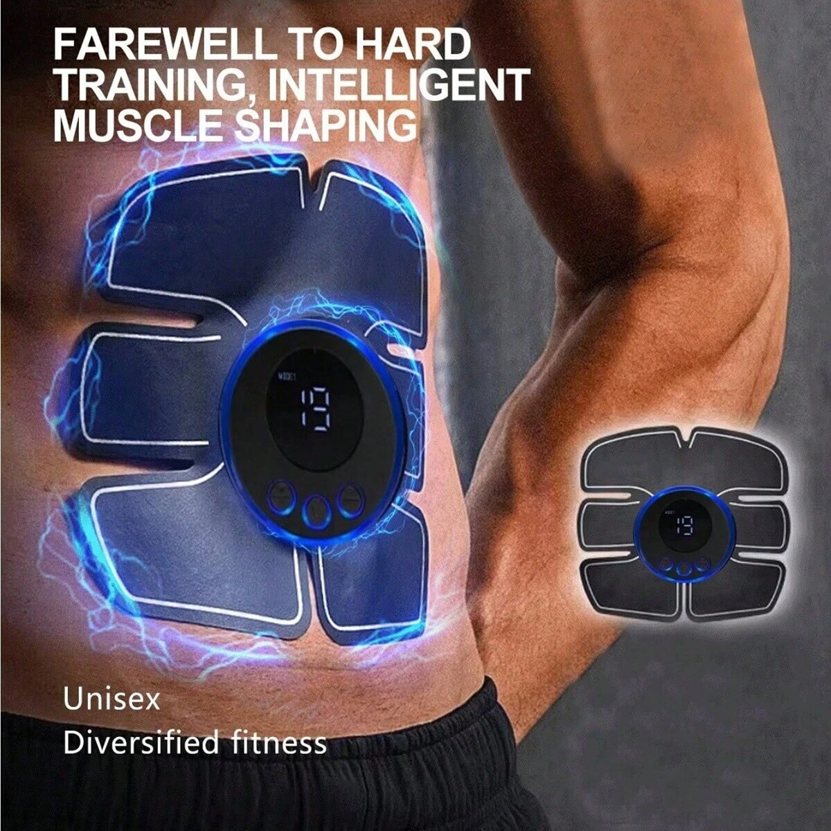 Masseur musculaire rechargeable par USB, patch de fitness portatif pour ...