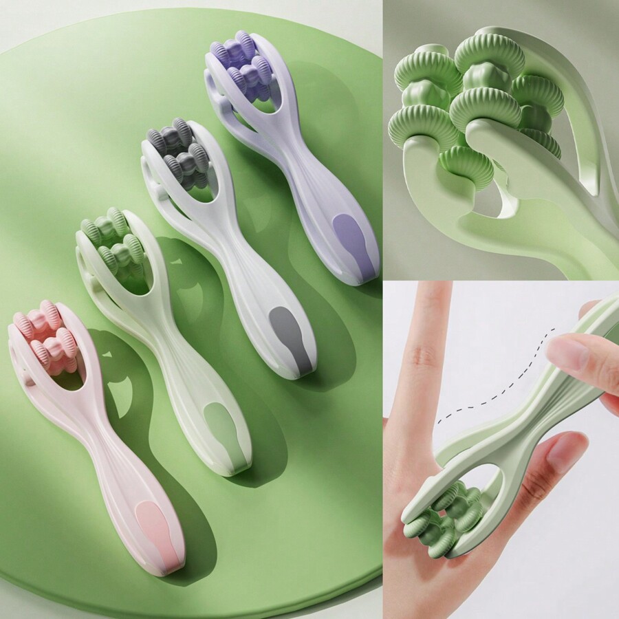 3pcs Roller Massage Tool Dual Roller Finger Massager Spiked Massage Roller Muscle Relaxation