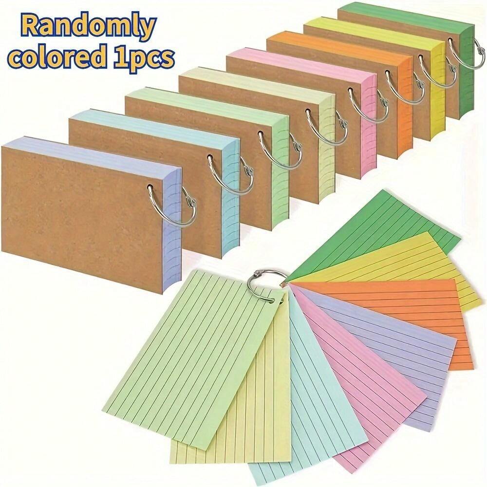 Minimalist Style 50-Pack Lined Loose Leaf Index Cards With Rings ...