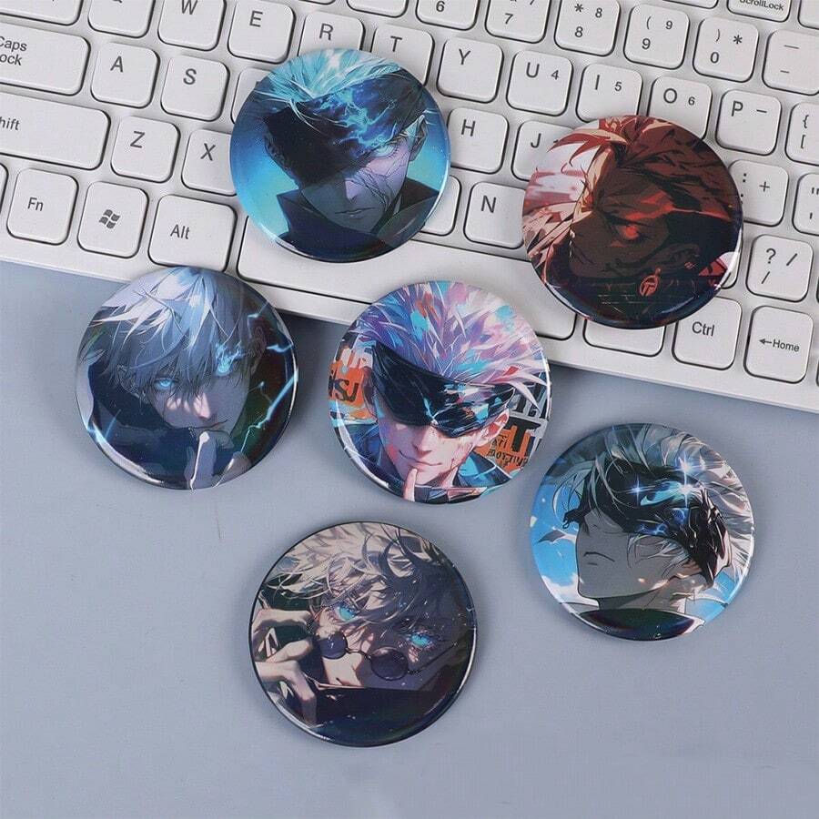 Jujutsu Kaisen 1pc Laser Holographic Badge, Anime Metal Badge, For ...