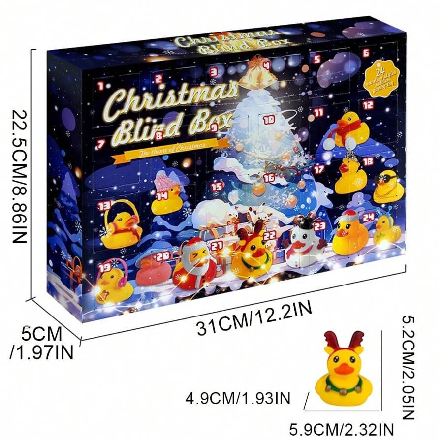 Rubber Duck Advent Calendar 2024, 24 Days Christmas Countdown Advent ...