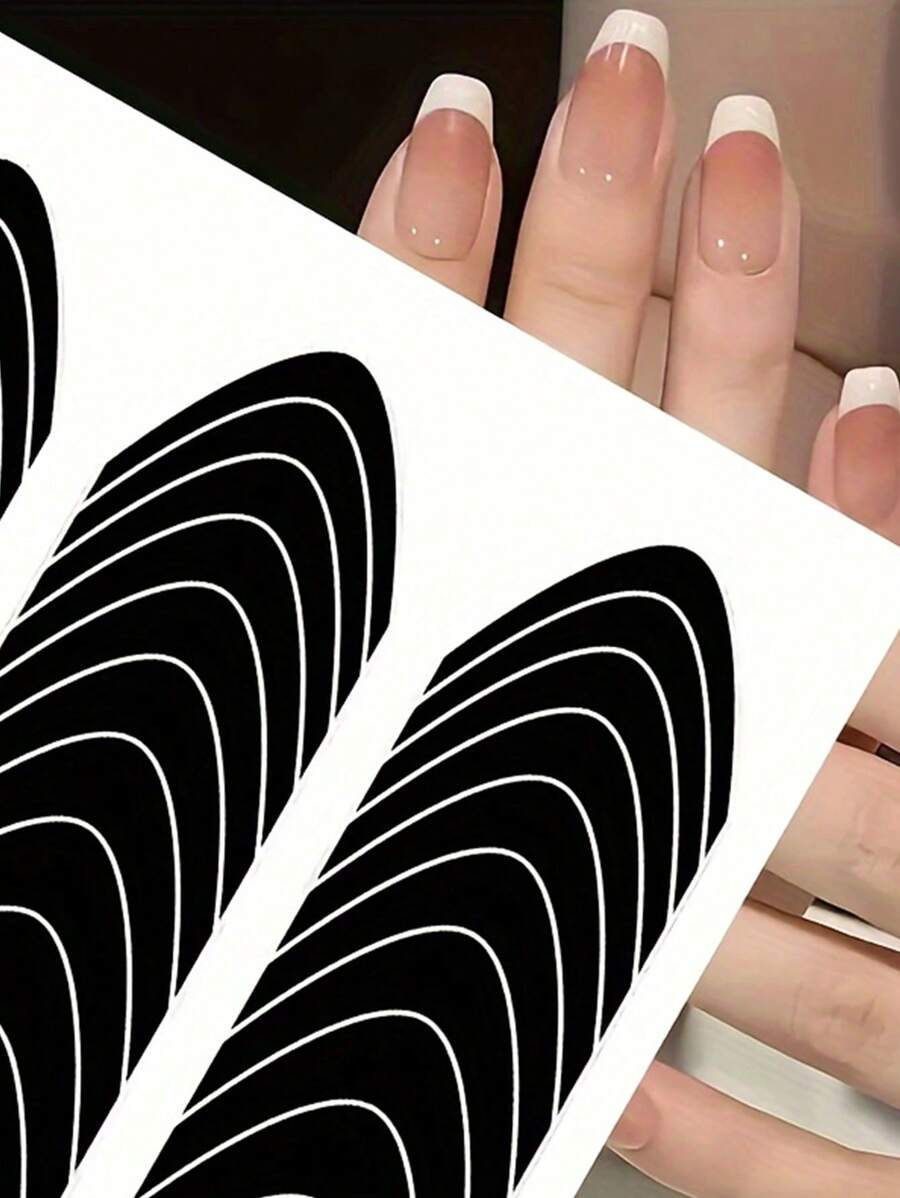 2 Sheets (78PCS) French Manicure Smile Line Nail Stickers, Essential ...