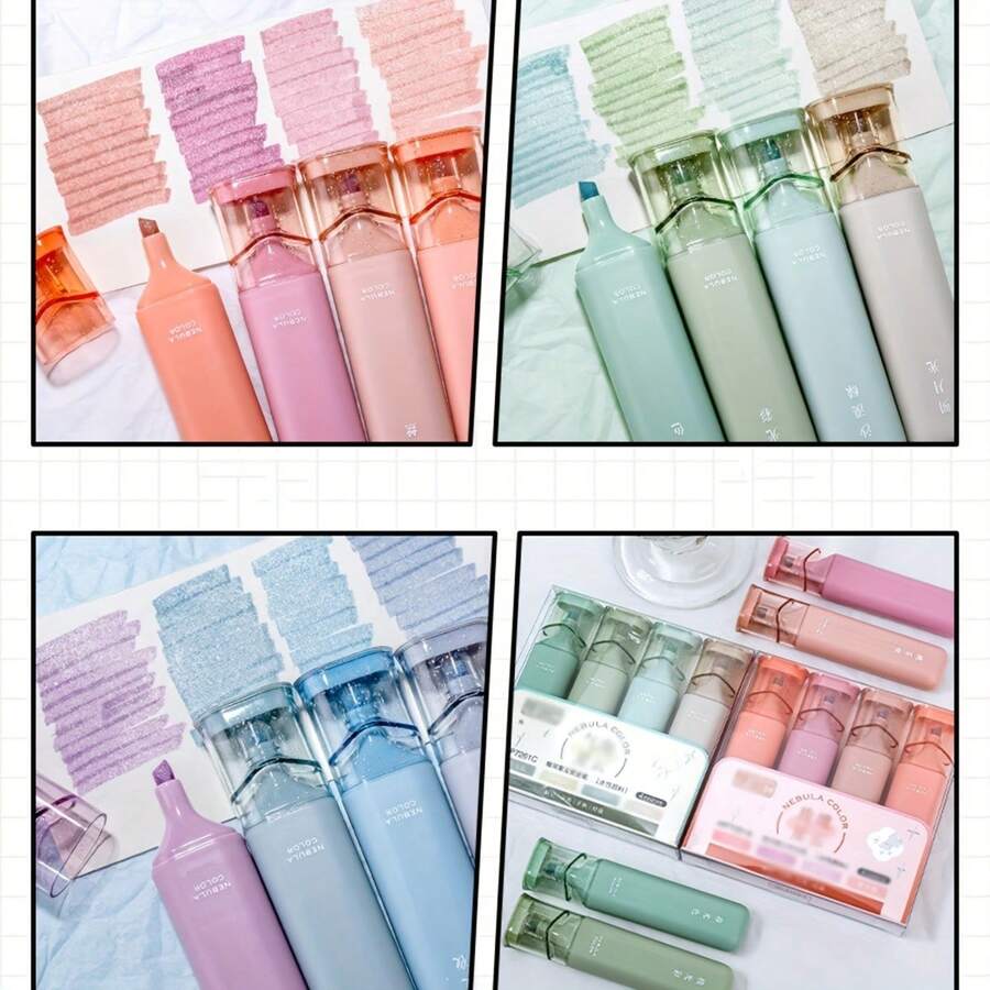 Set Of 4 Collectibles Society Student Glitter Highlighters, Colored ...