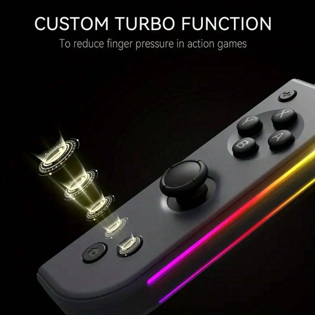 Light Wireless Joy-Pad With 8 Color RGB Lights,L/R Cons Compatible With ...