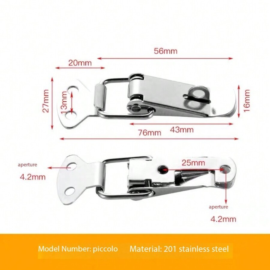 201pcs Stainless Steel Latch Hook Clasps, Airplane Buckle Locks ...